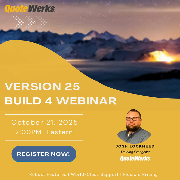 QuoteWerks v25 Build 4 Release